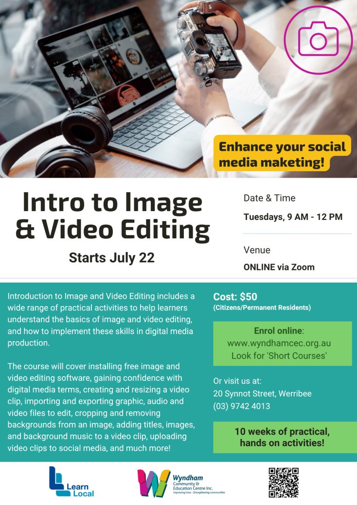 Introduction to Image and Video Editing | Wyndham City